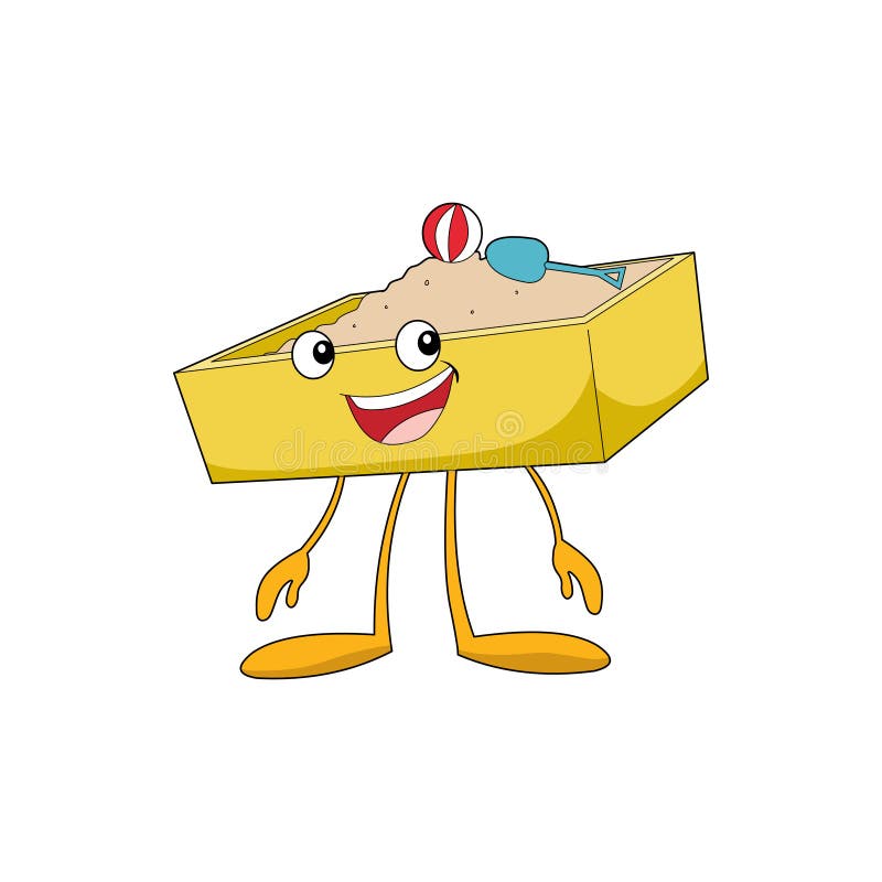 Sand box cartoon stock illustration. Illustration of symbol - 76293048
