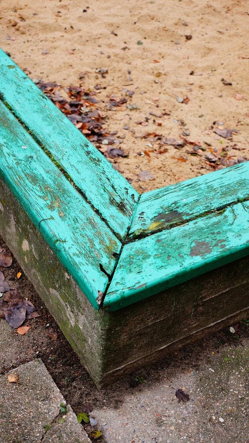 Sand box stock photo. Image of wooden, corner, sand, green - 45763670