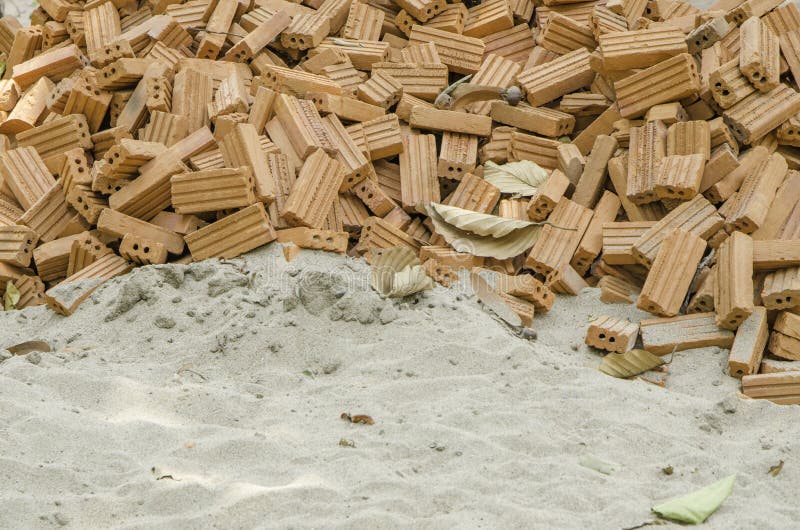 Sand and brick stock photo. Image of worker, outdoors - 57648764
