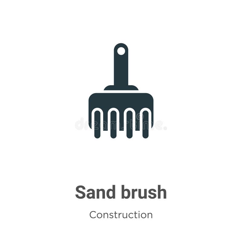 Sand Brush Isolated Icon. Simple Element Illustration from Construction ...