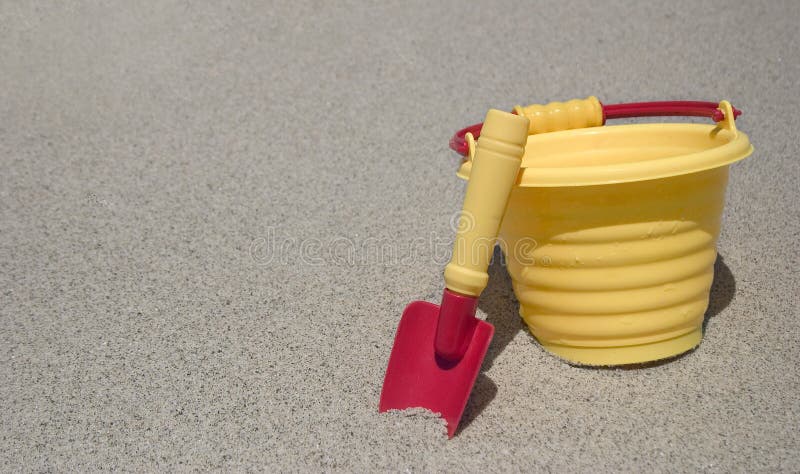 The Full Bucket of Sand with Scoop Stock Photo - Image of single, scoop ...