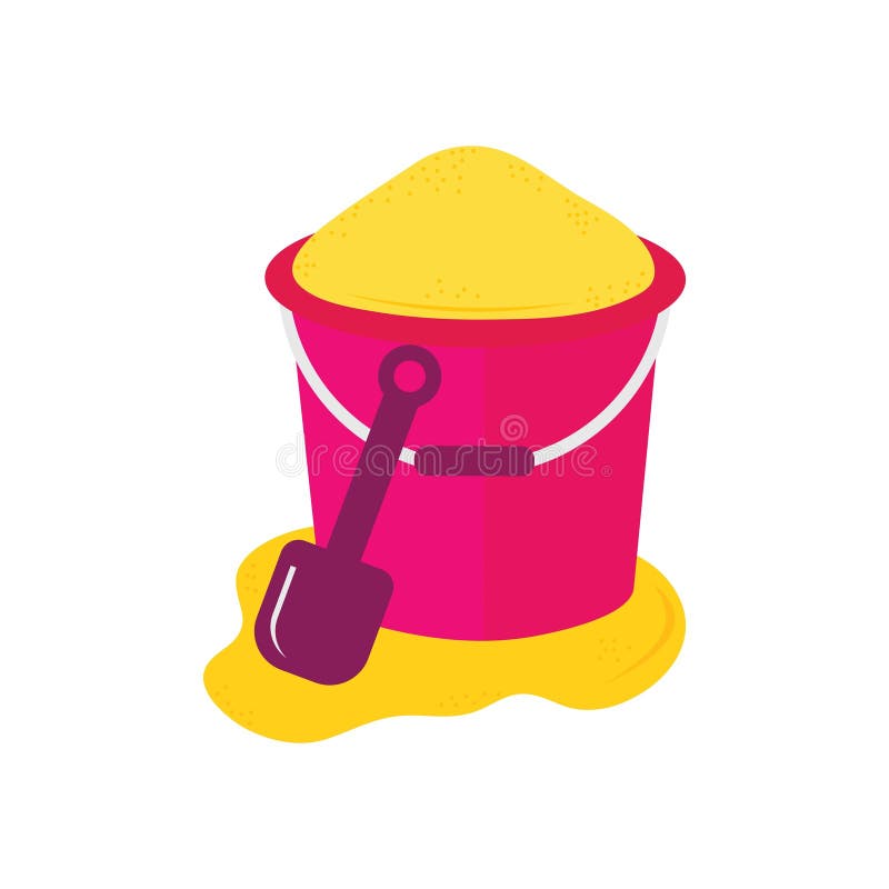 Sand Bucket Beach Icon Vector Stock Vector - Illustration of ...