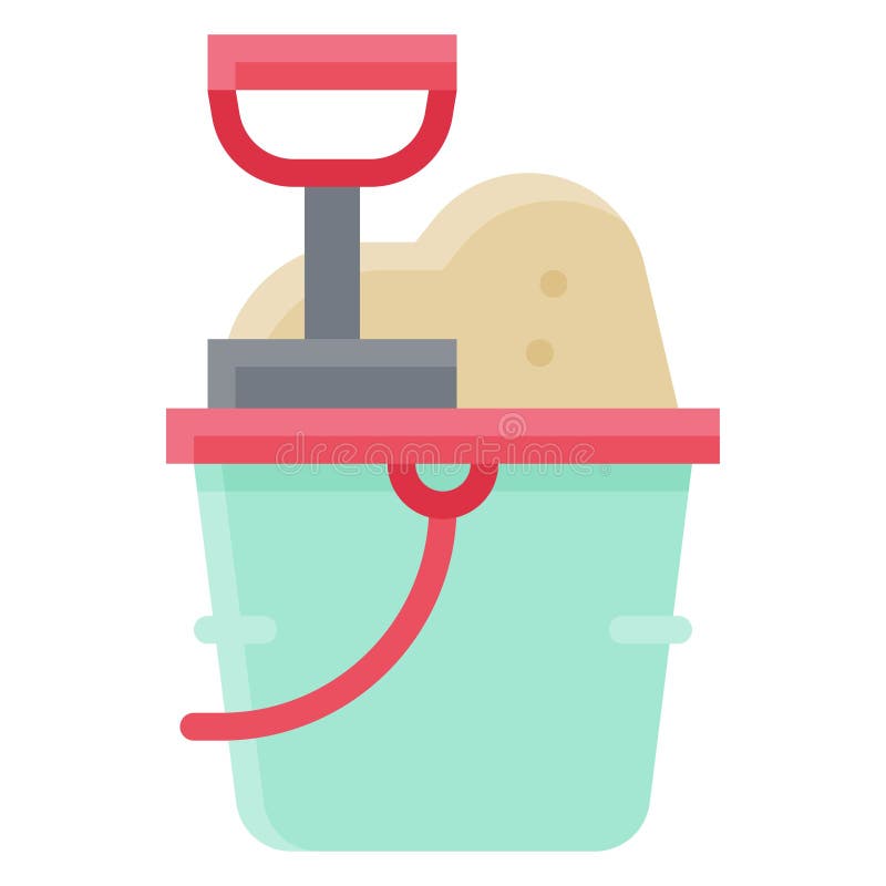 Sand Bucket Icon, Summer Vacation Related Vector Stock Vector ...