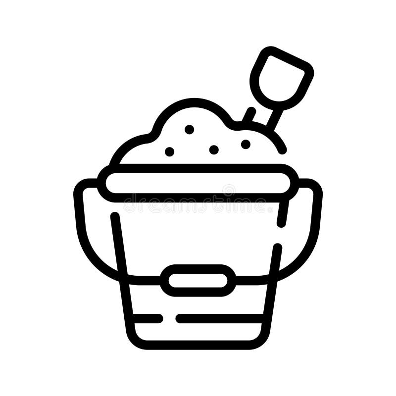 A Sand Bucket Representing Beach Activities and Vacations. Stock Vector ...