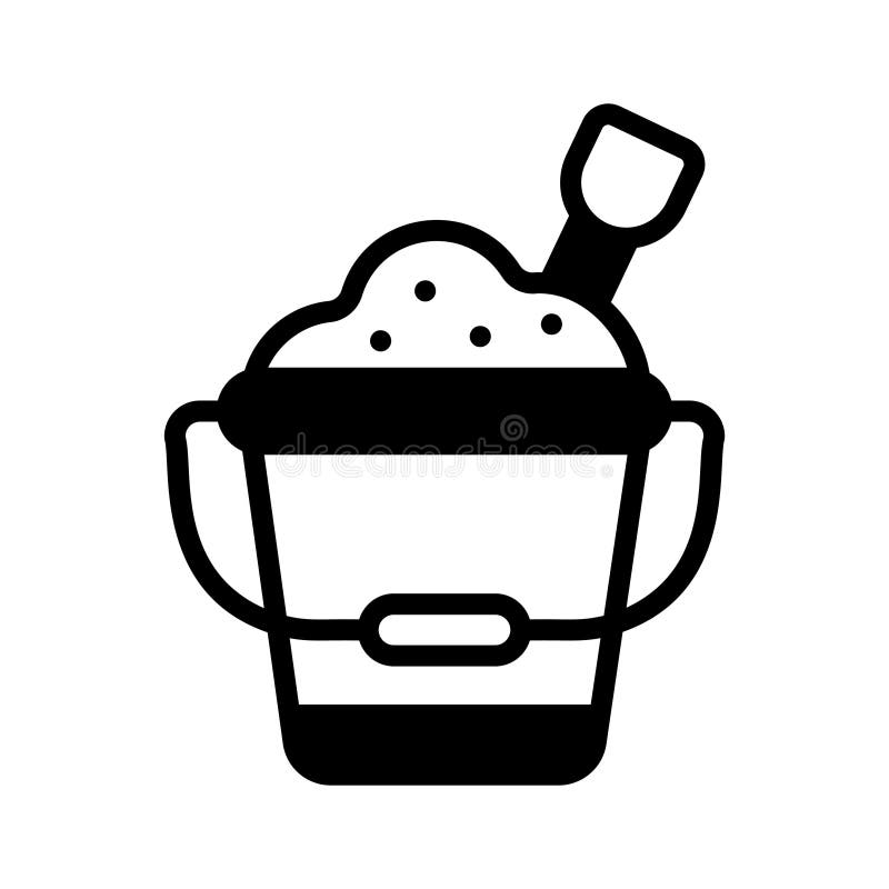 A Sand Bucket Representing Beach Activities and Vacations. Stock Vector ...