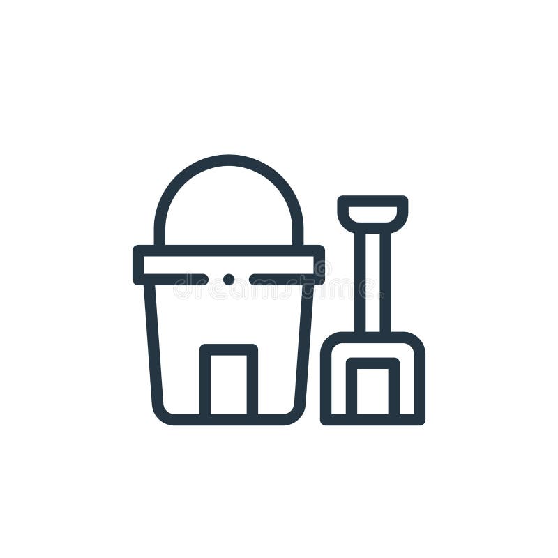 Sand Bucket Vector Icon. Sand Bucket Editable Stroke Stock Vector ...