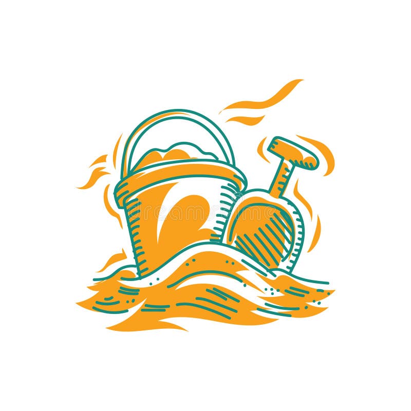 Sand Bucket. Vector Illustration Decorative Design Stock Vector ...