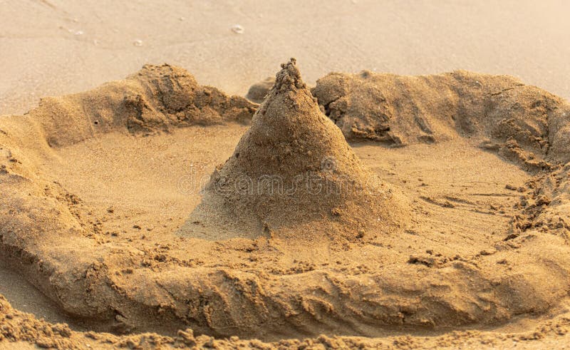 Sand Buildings on the Beach Stock Photo - Image of childhood, ocean ...