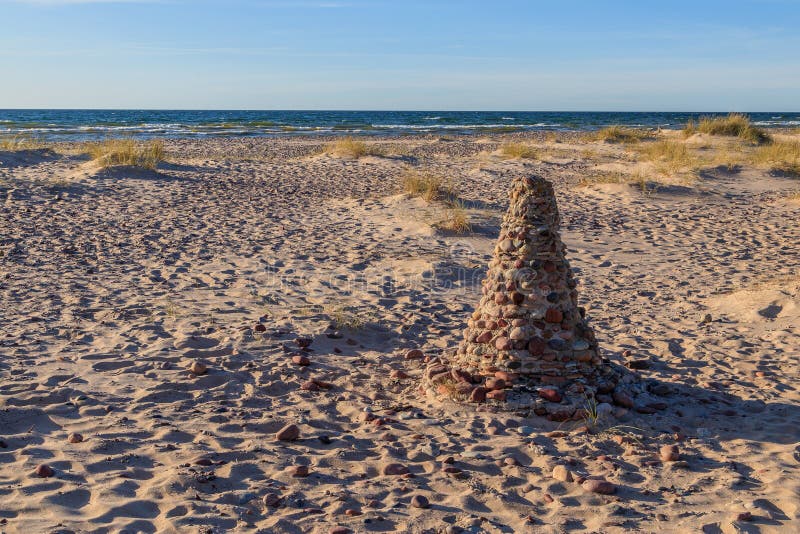 Sand-built tower stock image. Image of coastal, quiet - 119933455