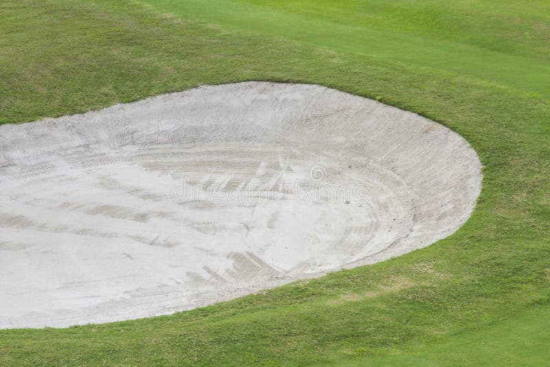Sand Bunker at the Beautiful Golf Course. Stock Photo - Image of golf ...
