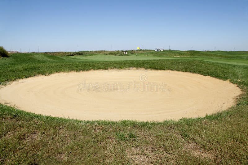 Sand Bunker on the Golf Course Stock Image - Image of club, hole: 171409201