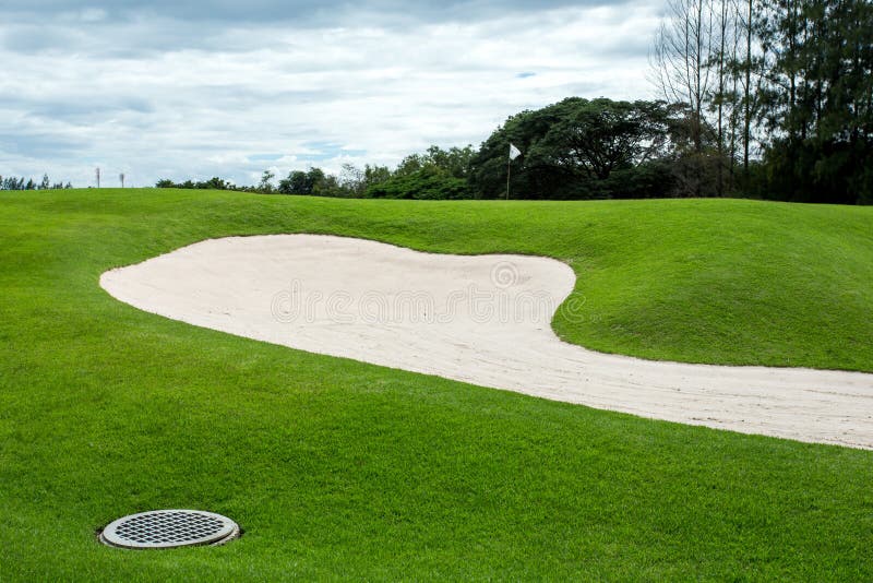 Sand Bunkers on the Golf Course Stock Photo - Image of golf, club: 58277208
