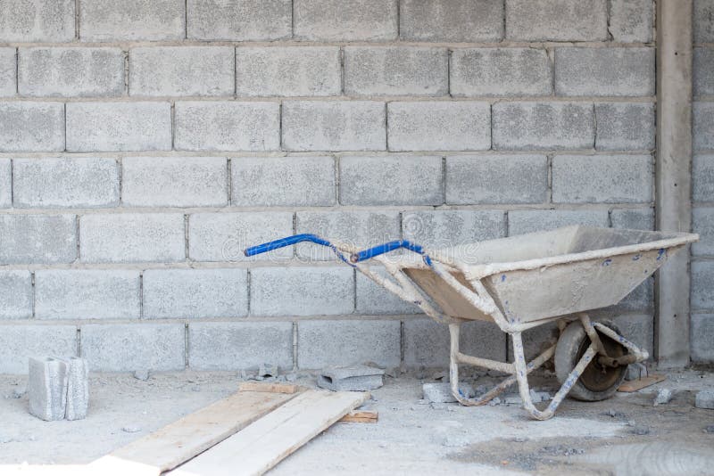Sand Cart. Transport at Construction Site. Transportation of Materials ...