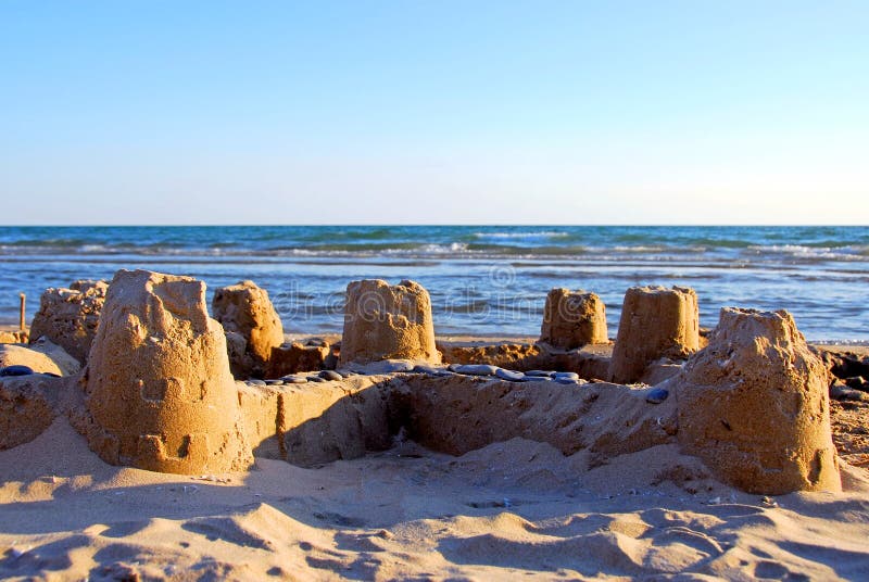 Sand castle stock photo. Image of holiday, playing, relax - 1179480