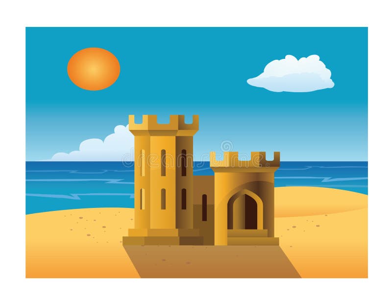 Cartoon Sand Castle Stock Illustrations – 5,438 Cartoon Sand Castle ...