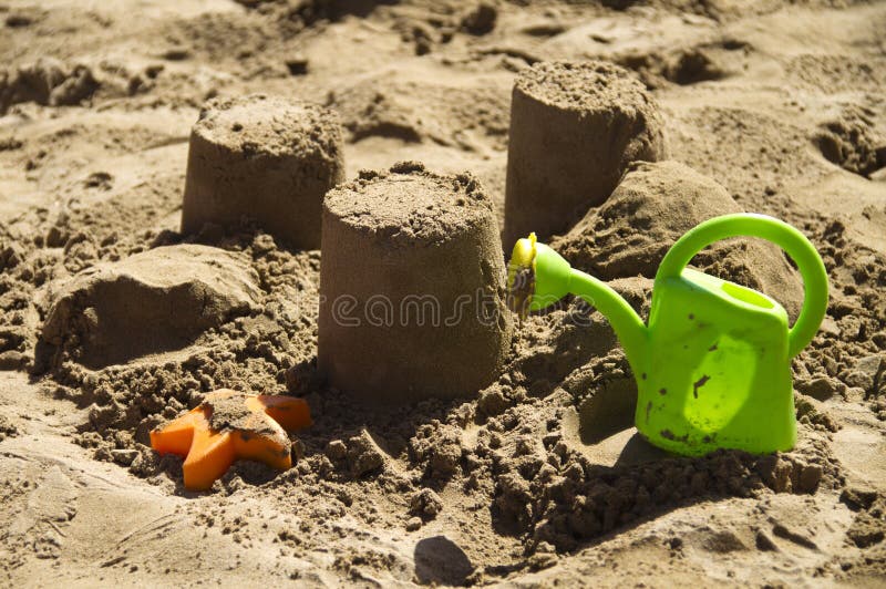 Sand castle stock image. Image of weekend, play, holiday - 15926599