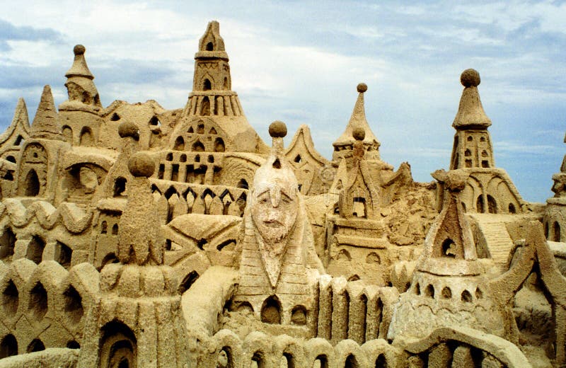 Sand castle editorial stock image. Image of nature, green - 1978349