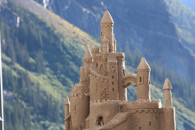 Sandcastle stock photo. Image of isolated, temporary, beach - 2462620