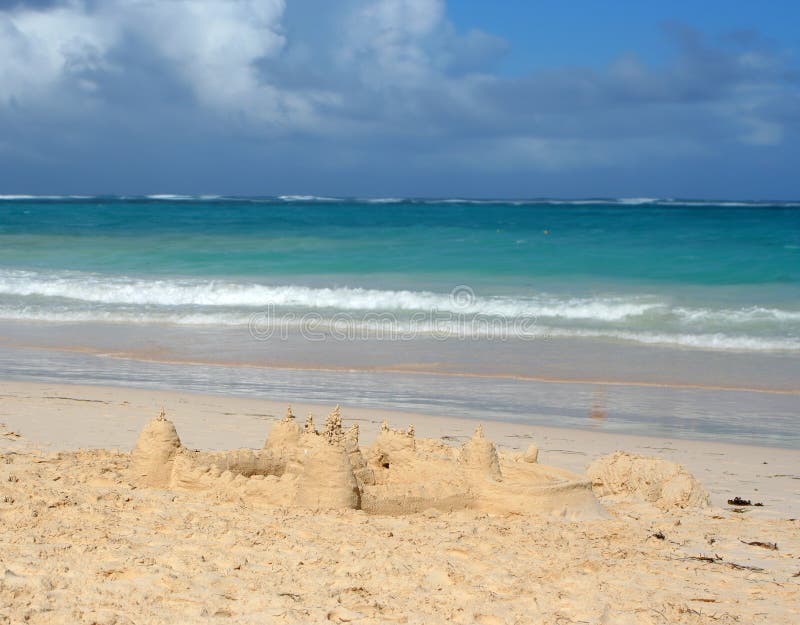 Pyramid Shaped Sand Castle stock photo. Image of sand - 3415540