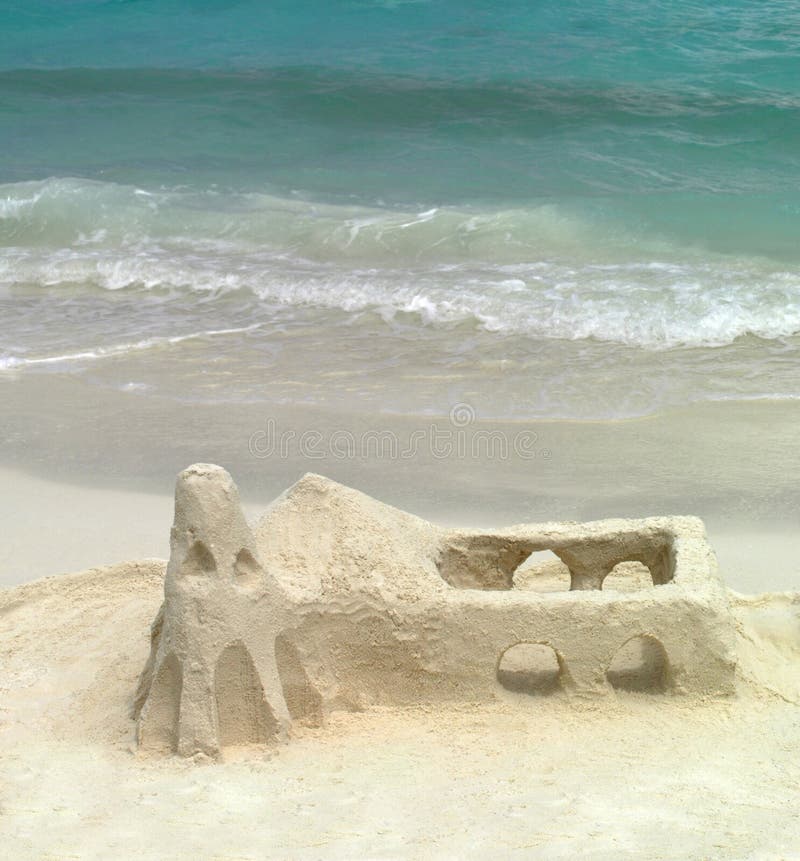 Sand castle stock photo. Image of holidays, ocean, beach - 7775998