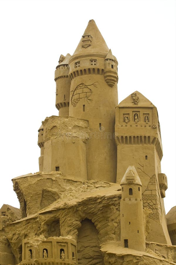 Sand castle stock image. Image of brown, castle, tower - 9613273