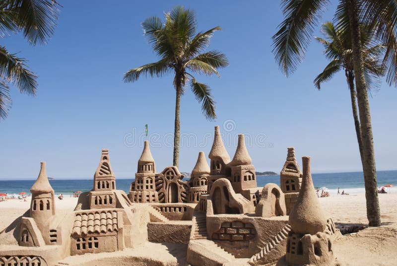 Huge sandcastle stock photo. Image of windows, enormous - 233882