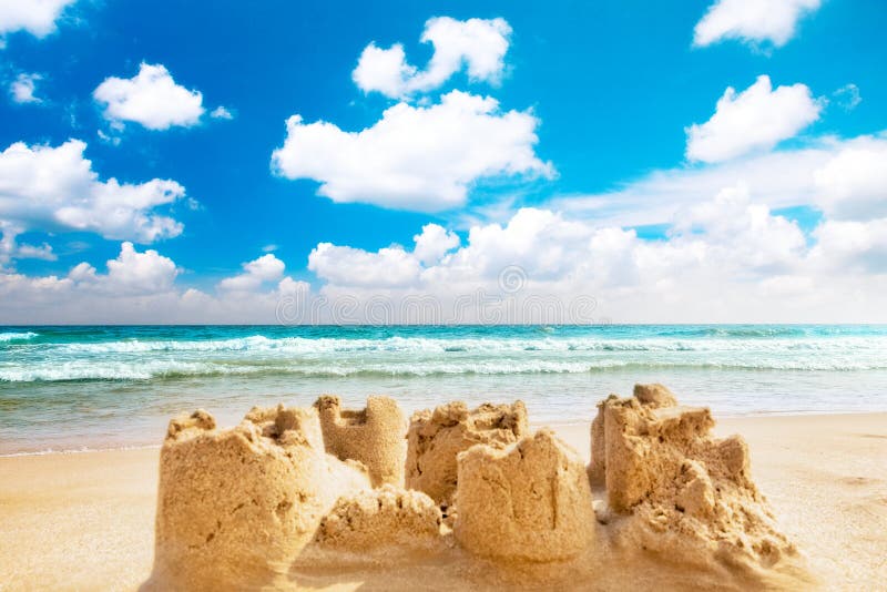 Sand castle. stock photo. Image of erased, deleted, decayed - 47907052