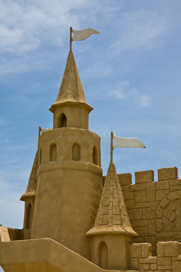 Sand Castle Detail stock image. Image of tower, tourist - 10325569