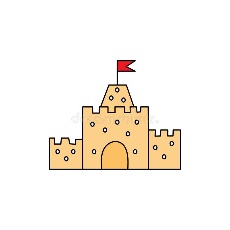 Sand Castle Doodle Stock Illustrations – 507 Sand Castle Doodle Stock ...