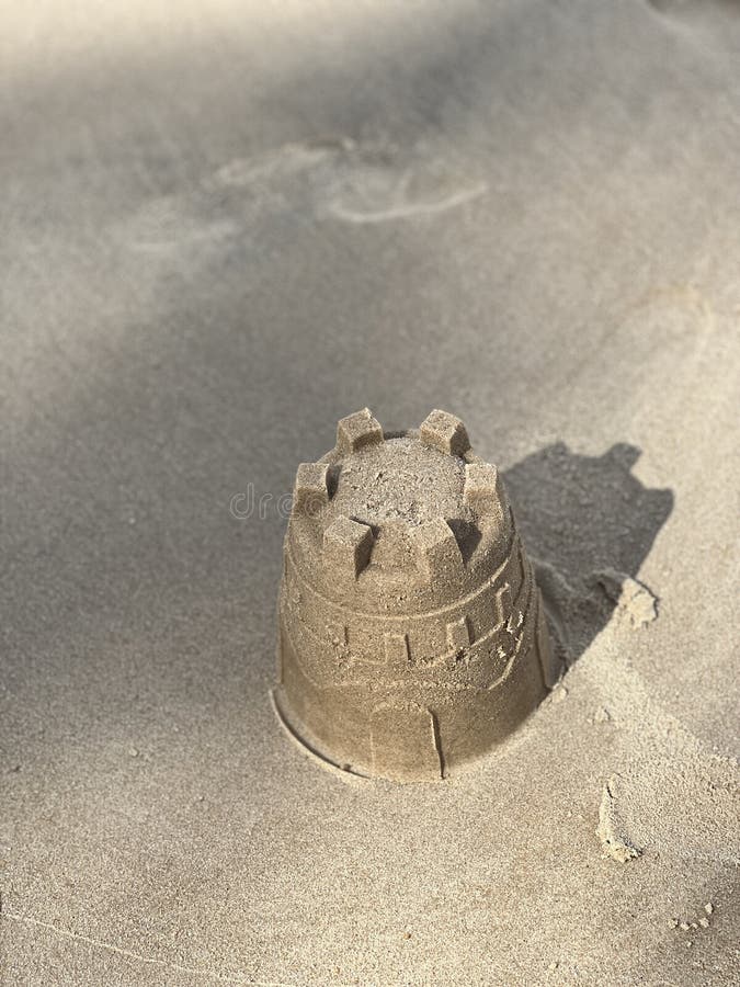 Sand Castle with Its Shadow Stock Photo - Image of beach, castle: 266372062