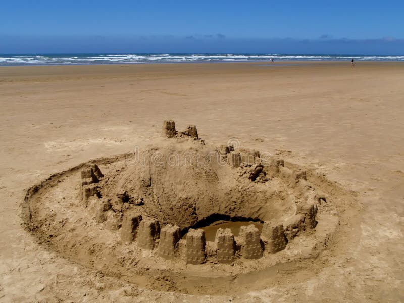 Sand Castle On Ocean Beach Picture. Image: 5856220