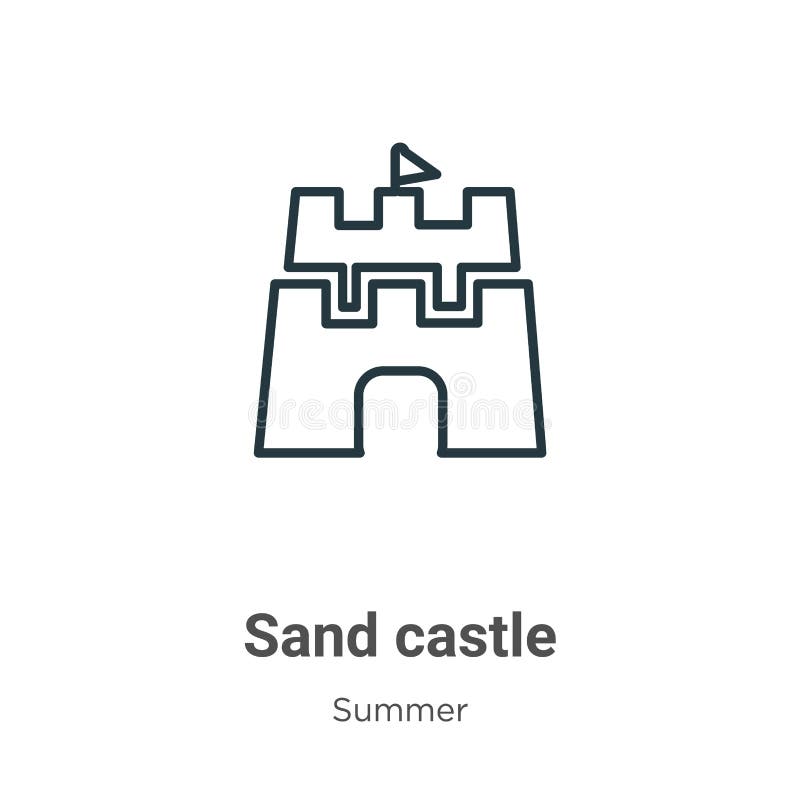 Sand Castle Outline Stock Illustrations – 1,248 Sand Castle Outline ...