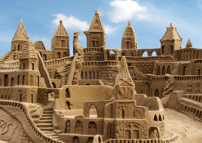 Sand castle editorial stock image. Image of palace, enjoy - 64545964