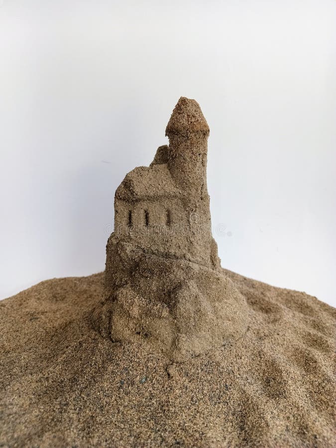 Sand castle sand sculpture stock photo. Image of rock - 305939752