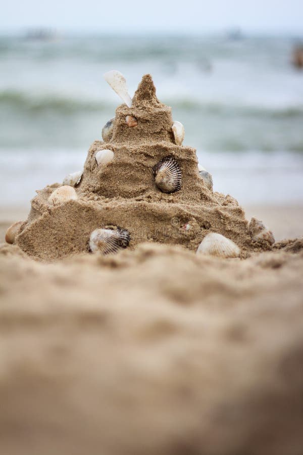Sand castle stock photo. Image of shell, outdoor, summer - 56930880