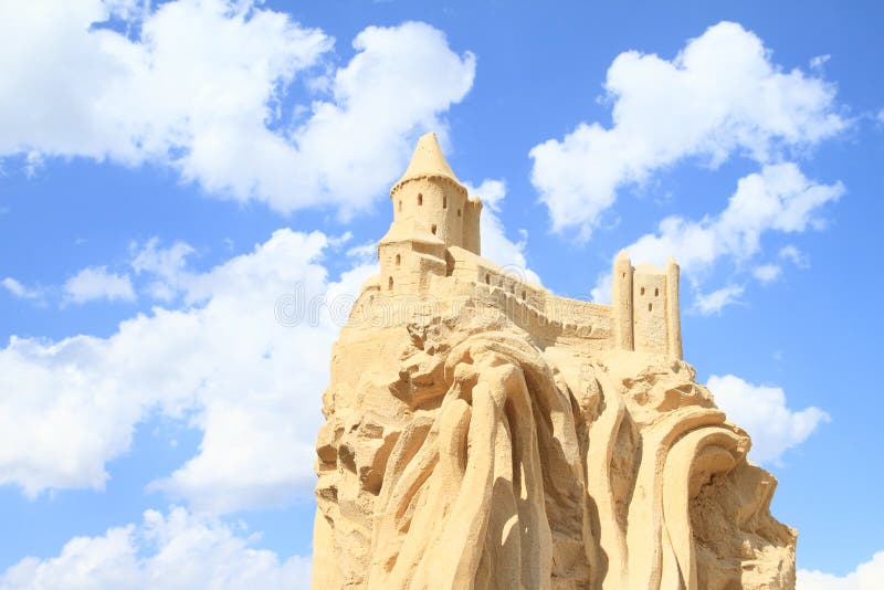 Sand castle stock image. Image of blue, exhibition, sand - 77146823