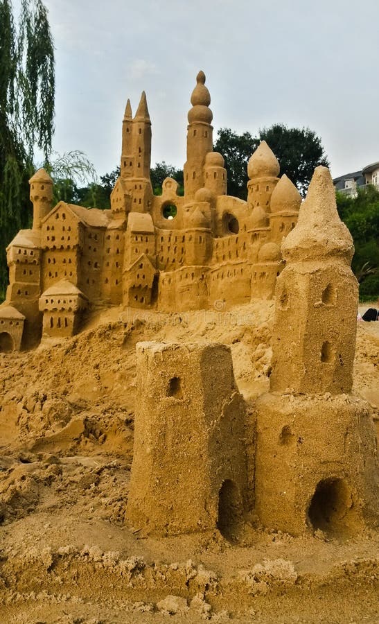 Sand castle stock image. Image of play, castle, sunny - 42943095
