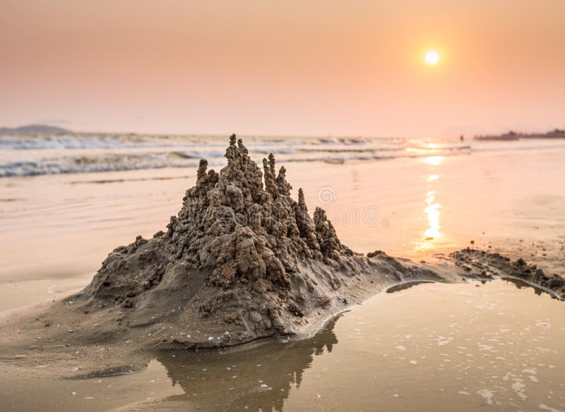 Sand castle stock image. Image of beach, nature, sand - 49781805