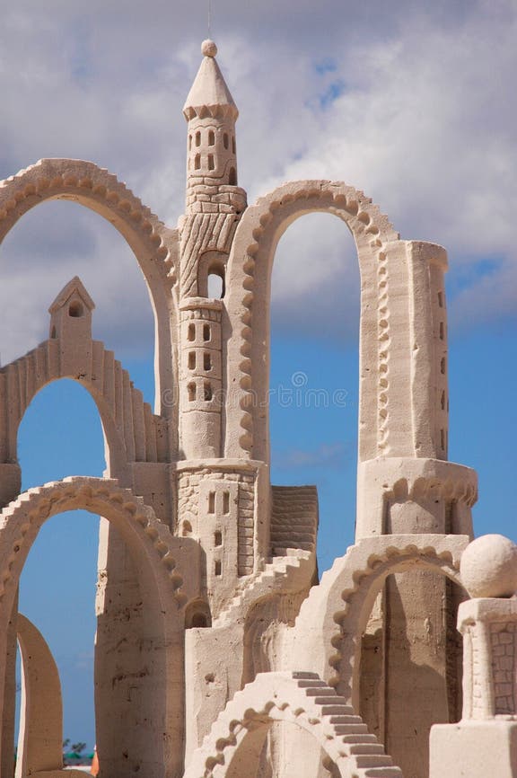 Sand castle tower stock image. Image of knight, kingdom - 360539