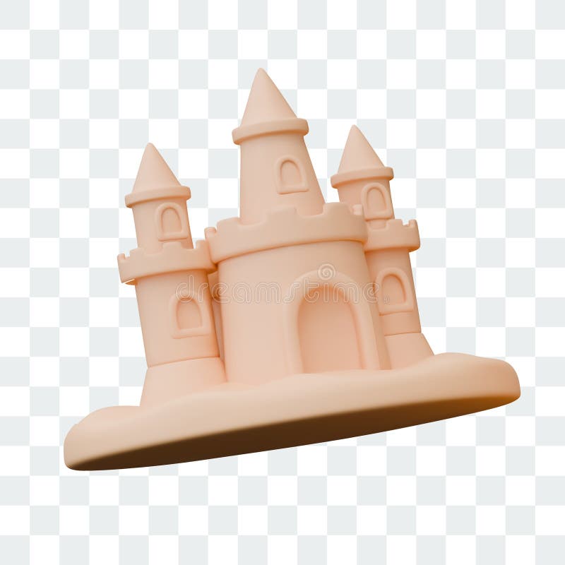 Sand Castle with Towers and Windows. Architectural Structure Made of ...