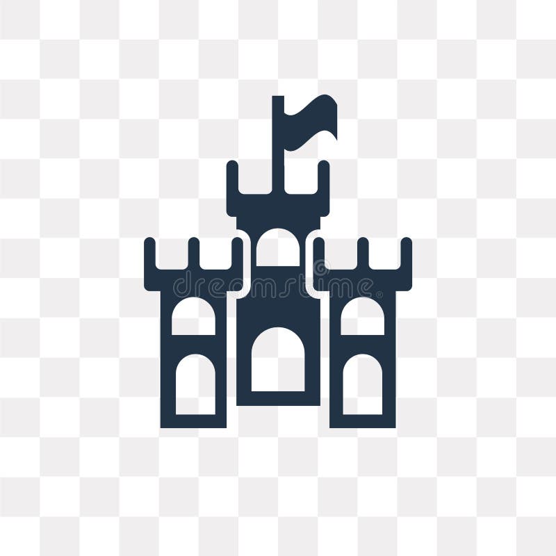 Castle Vector Icon Isolated on Transparent Background, Castle T Stock ...