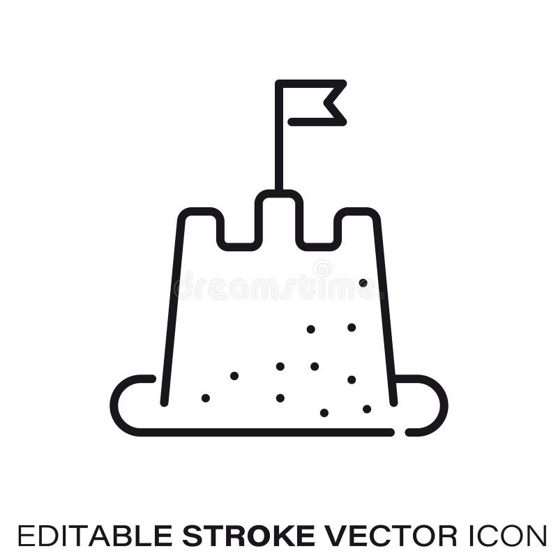 Sand Castle Outline Stock Illustrations – 521 Sand Castle Outline Stock ...