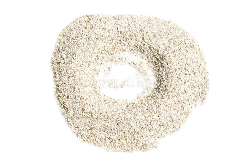 Sand Circle Isolated on White Background Stock Image - Image of ...