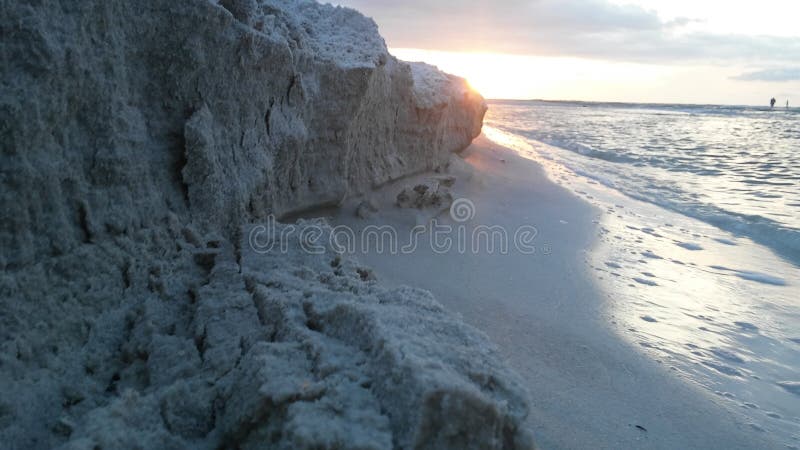Sand Cliff on a Beach stock photo. Image of macro, cliff - 82727420