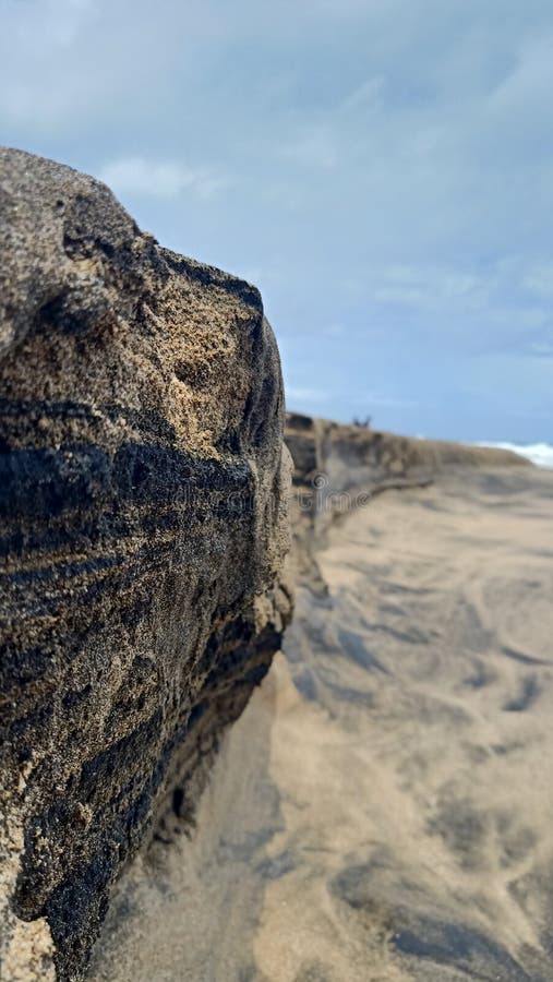 Sand Cliffs by the Beach are Amazing Stock Image - Image of sand, beach ...