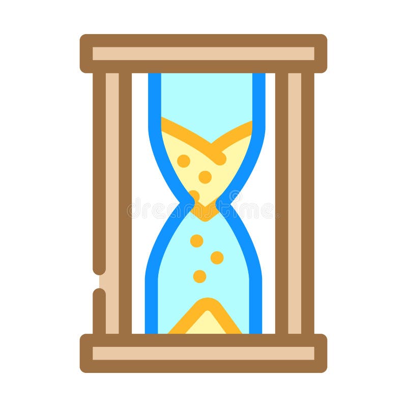 Sand Clock Color Icon Vector Illustration Stock Vector - Illustration ...