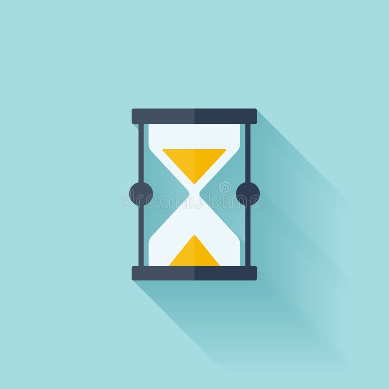 Sand Clock Icon. Glass Timer Symbol Stock Vector - Illustration of ...