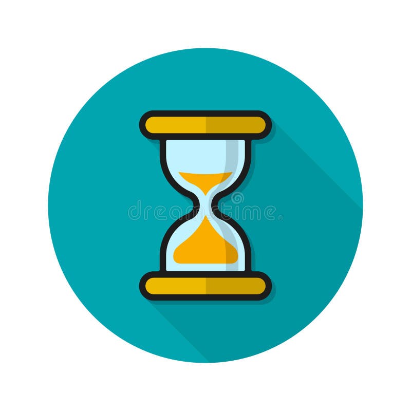 Sand Clock Outline Icon. Hourglass Vector Simple Line Illustration ...