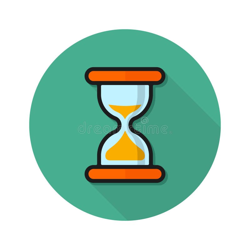 Sand Clock Outline Icon. Hourglass Vector Simple Line Illustration ...