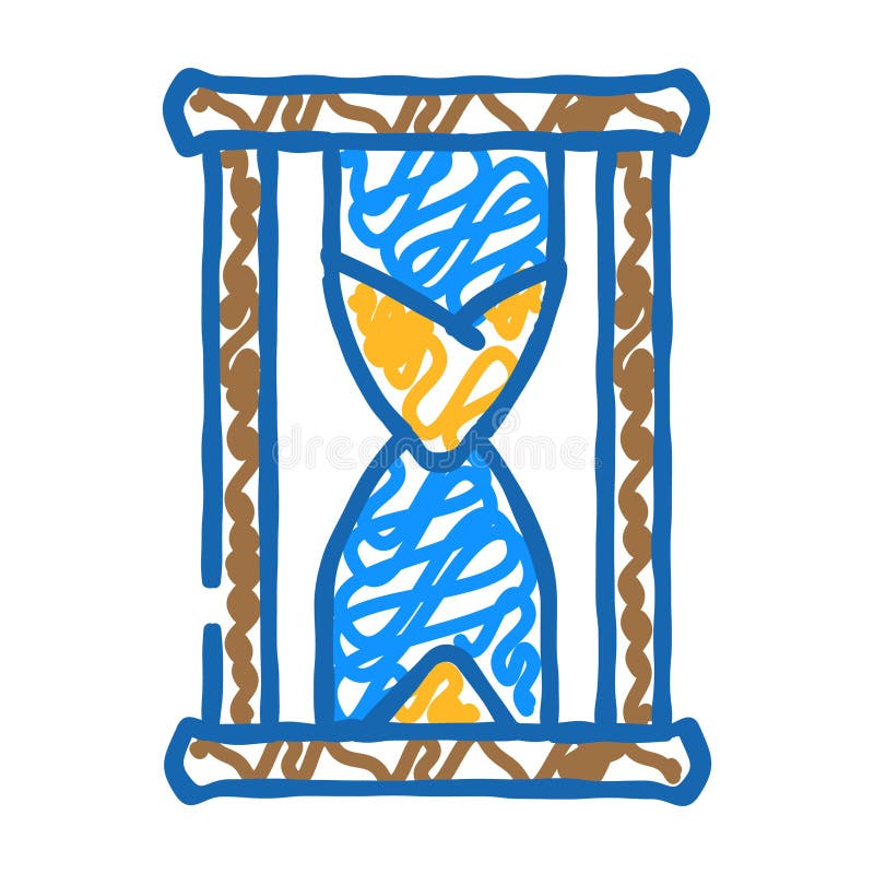 Sand Clock Icon Doodle Illustration Stock Illustration - Illustration ...